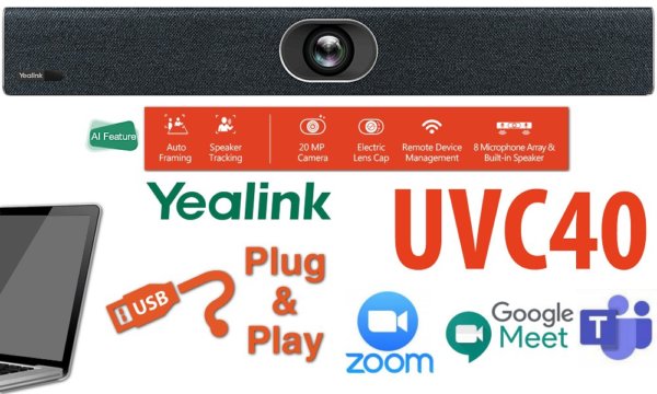 Yealink UVC40 Dubai-smart meeting camera for small and huddle rooms