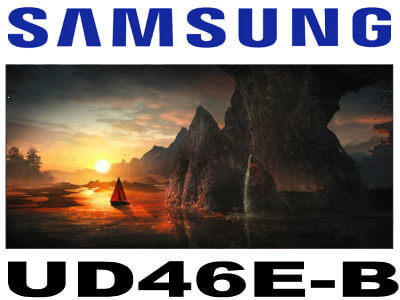 Samsung UD46E-B is an ultra-thin bezel for virtually seamless matrices.